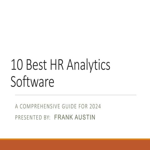 A Guide to the 10 Best HR Analytics Software 2024 | PPT