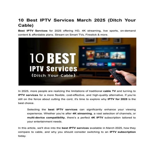 10 Best IPTV Services March 2025 (Ditch Your Cable).pdf