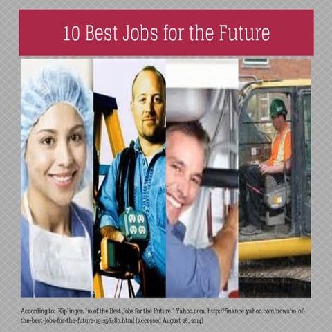 10 Best Jobs for the Future According to Kiplinger | PDF