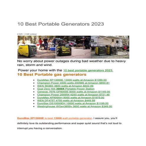 Home Backup Generators | PPTX