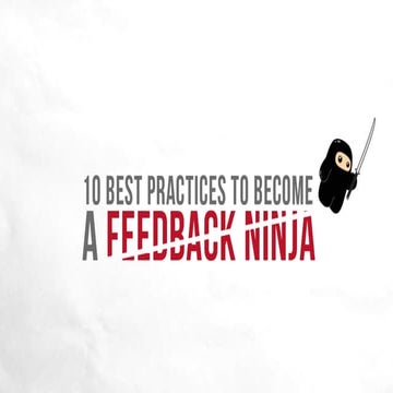10 Best Practices to Becoming a Feedback Ninja (by @peoplemetrics ...