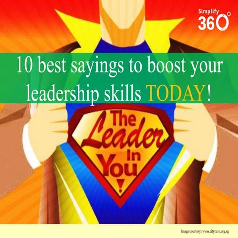 10 Best Sayings To Boost Your Leadership Skills Today! | PPT
