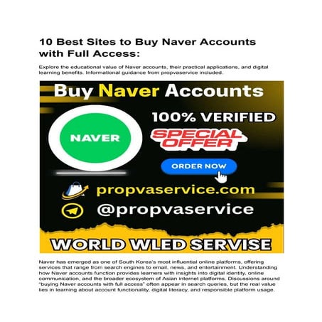 5 Best Sites to Buy Old Naver Accounts with Full Access_.pdf