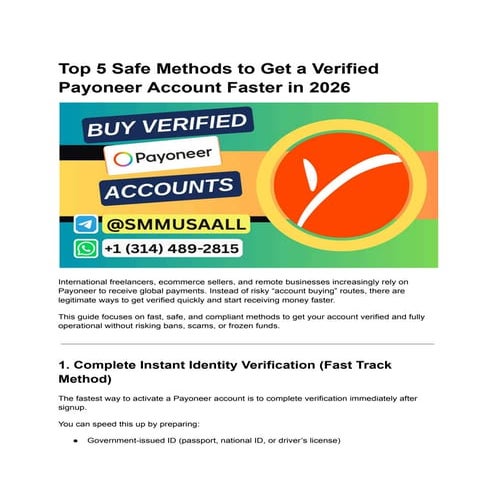 Top 7 Trusted Websites to Buy Verified Wise Accounts Securely in 2026 | PDF