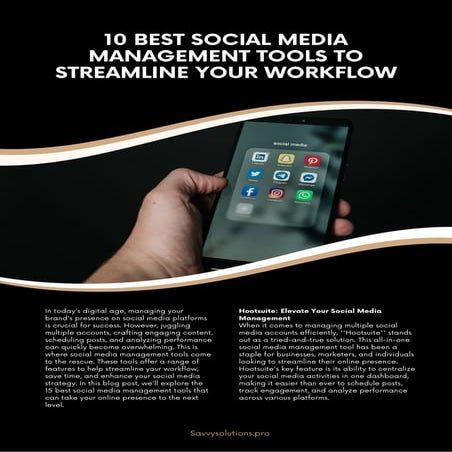 Five social media scheduler tools | PPTX