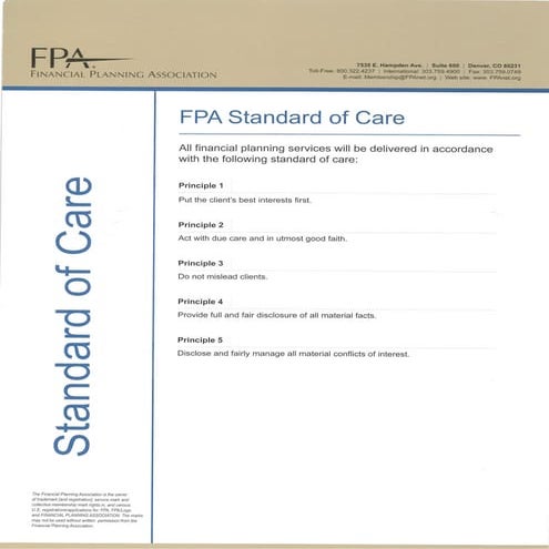 FPA Standard of Care | PDF