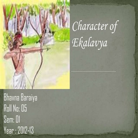 Character of Ekalavya | PPT