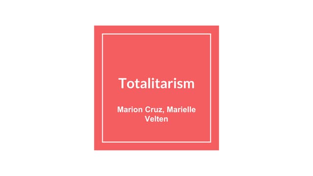 Totalitarianism | PPT