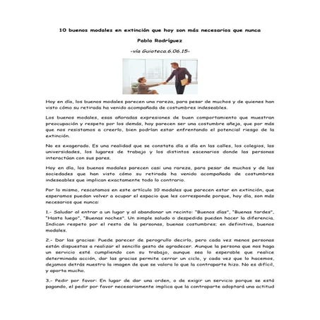 10 buenos modales | PDF