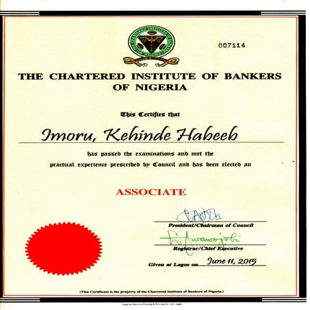 acib certificate | PDF