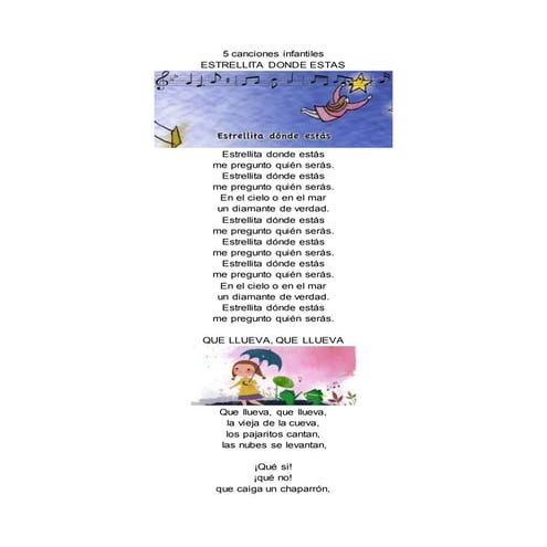 10 canciones infantiles | DOCX