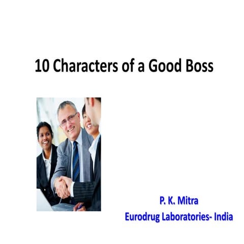 10 characters of a good boss | PPSX