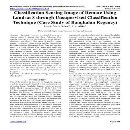 Crop Identification Using Unsuperviesd ISODATA and K-Means from Multispectral Remote Sensing ...