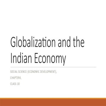 Globalization economics-class10 | PPTX