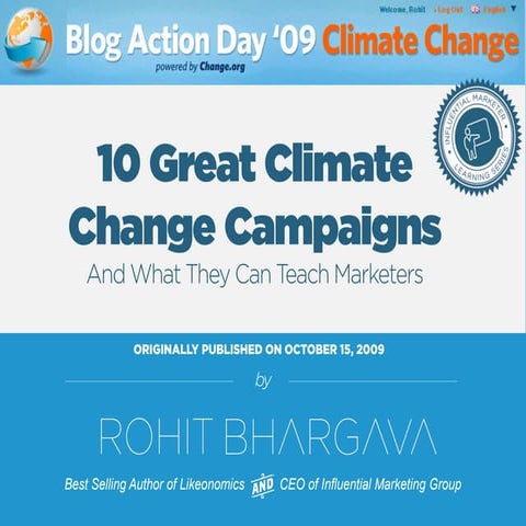 10 Great Climate Change Marketing Campaigns | PDF