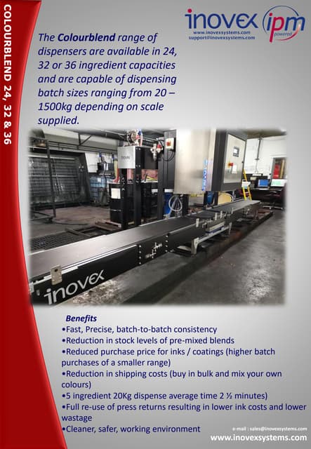 Inovex IC Series - Chemical, Paint and Ink Dispensing System | PDF