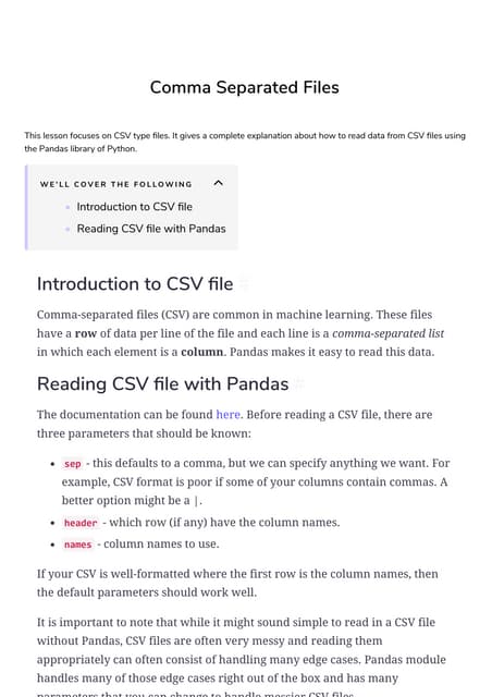 Dealing with files in python specially CSV files | PDF Dealing with files in python specially CSV files | PDF