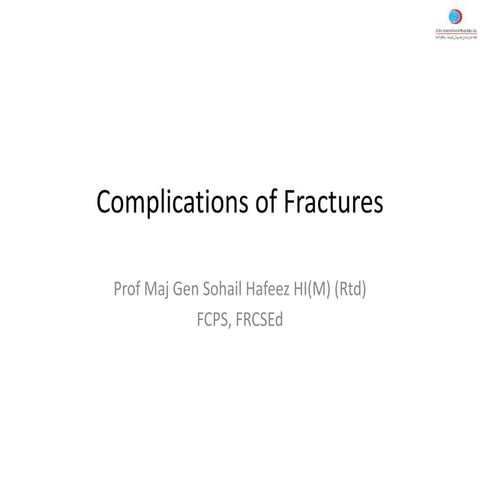 Complications of Fractures .pptx