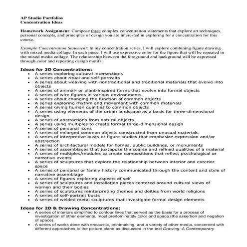10 concentration ideas all portfolios | PDF