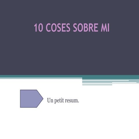10 Cosses sobre mi | PDF