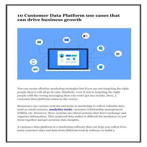10 Customer Data Platform Use Cases That Can Drive Business Growth Pdf
