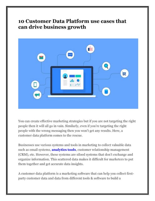 10 Customer Data Platform Use Cases That Can Drive Business Growth Pdf