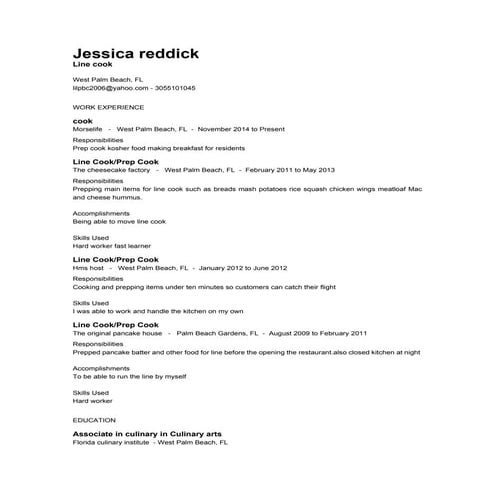 Freddie resume | DOCX