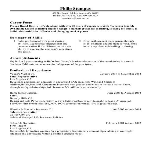 Philip Stumpus Resume | PDF