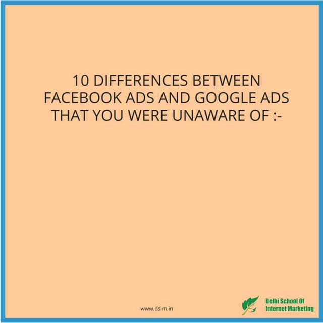 10 differences between facebook ads and google ads | PPTX | Social ...