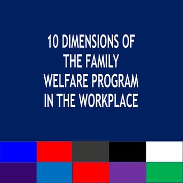 10 DIMENSIONS OF THE FAMILY WELFARE PROGRAM BY MAIDA LYNN JAGUIT,RN,MM ...