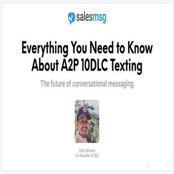 New SMS Regulations Are Coming! Are You Prepared For 10 DLC? | PDF