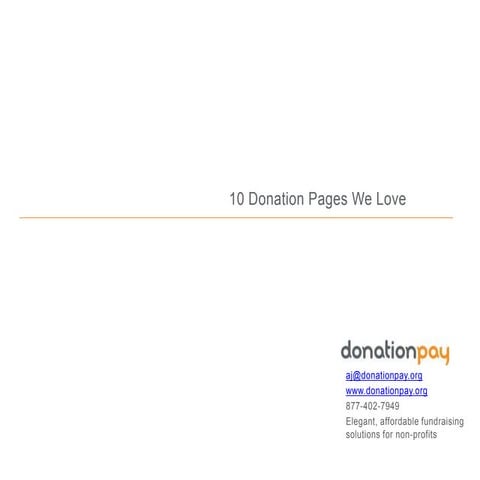 10 donation pay pages we love | PPTX