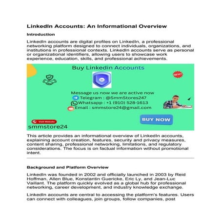 10 Easy Website to Buy LinkedIn Accounts With Cheep Price _ An ...