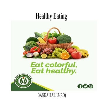 Presentation on Healthy Eating | PPT
