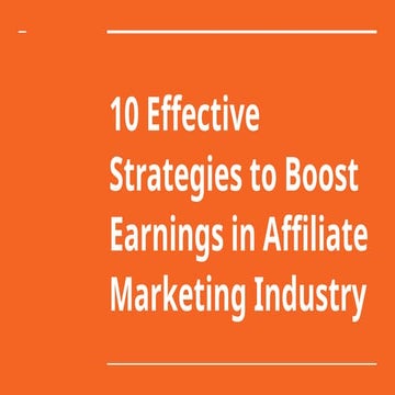 10 Effective Strategies to Boost Earnings in Affiliate Marketing ...