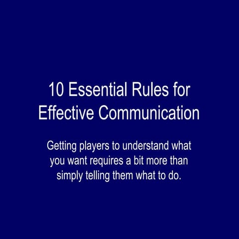 10 essential rules for effective communication | PPT