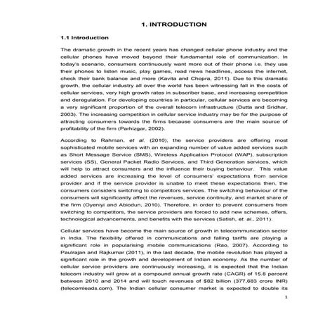 Consumers switching behaviour | PDF