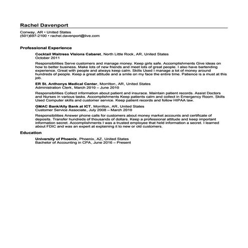 Lilac Alencaster Resume | DOCX