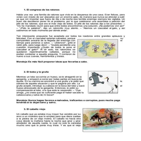 5 mitos 5 leyendas 5 fabulas 5 cuentos | DOCX