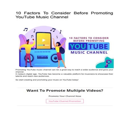 10 Factors To Consider Before Promoting YouTube Music Channel.pdf