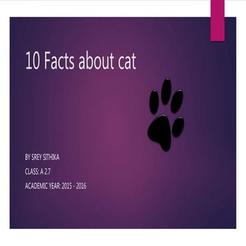 10 facts about cat | PPTX