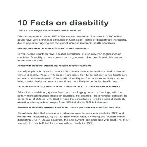 10 facts on disability | DOCX