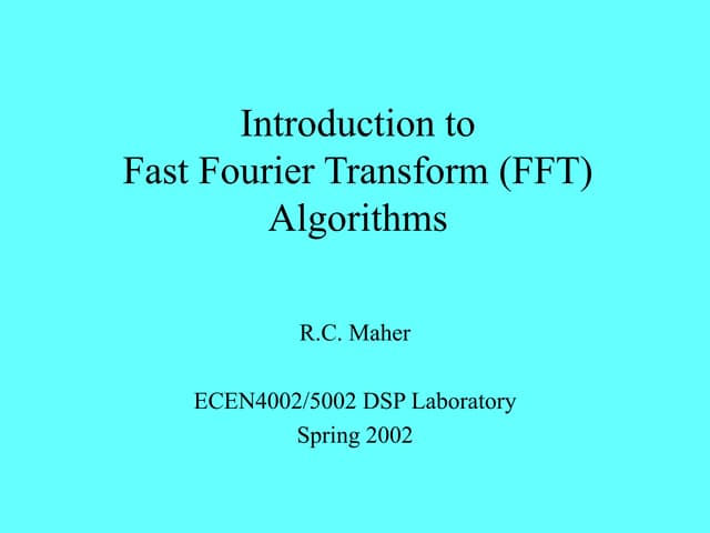 Introduction_to_fast_fourier_transform ppt | PPT Introduction_to_fast_fourier_transform ppt | PPT