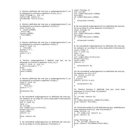 10 fisa functii recursive 1 23feb2012 | DOCX