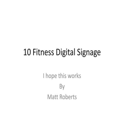 10 fitness digital signage | PPTX