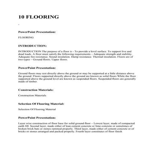 10 flooring | DOCX