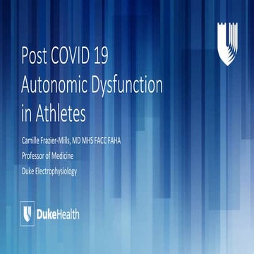 Post COVID-19 Autonomic Dysfunction in Athletes | PPTX