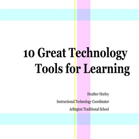 10 Great Tools For Learning | PPT | Technology & Computing