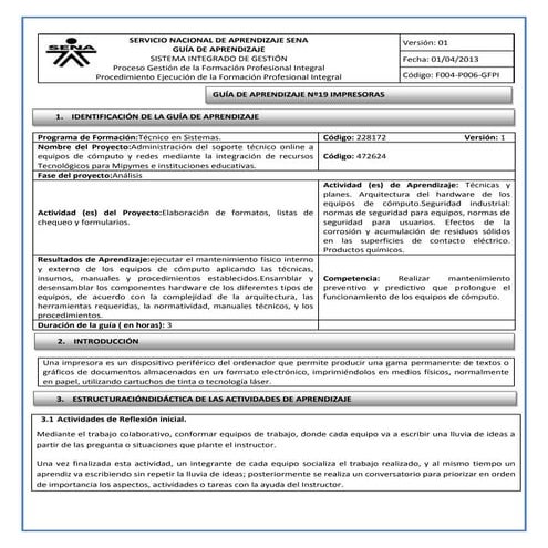 impresoras | DOCX | Computer Peripherals | Computing