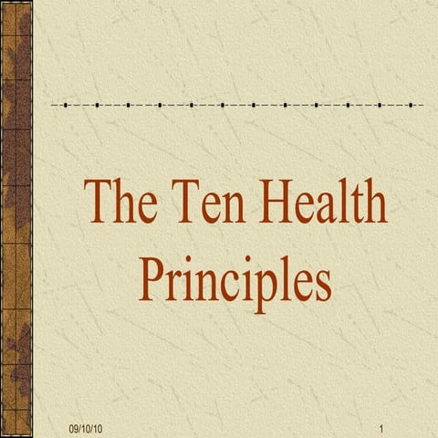 10 health principles | PPT